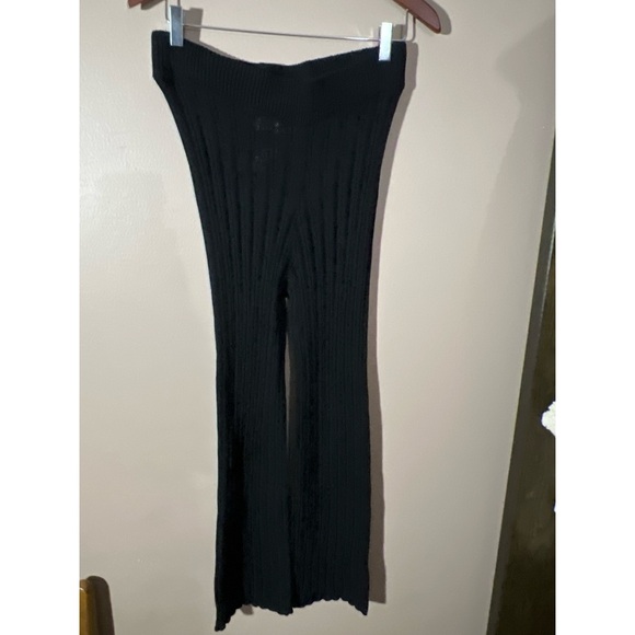 FP Beach | Pants & Jumpsuits | Fp Beach Black Ribbed Knit Pants | Poshmark